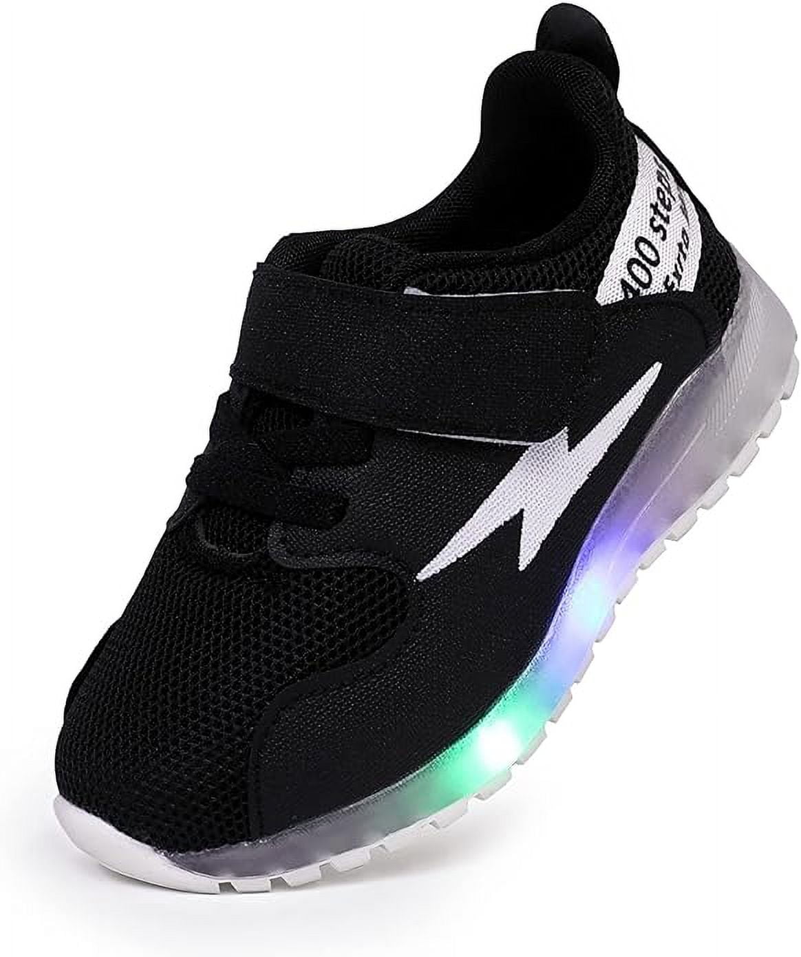 PatPat Girls Boys Light Up Shoes Slip On Breathable Lightweight Sneakers Tenning Walking Back to ...