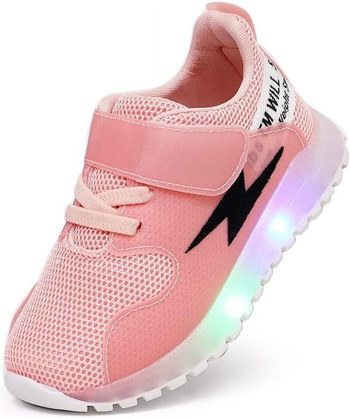 PatPat Girls Boys Light Up Shoes Slip On Breathable Lightweight ...