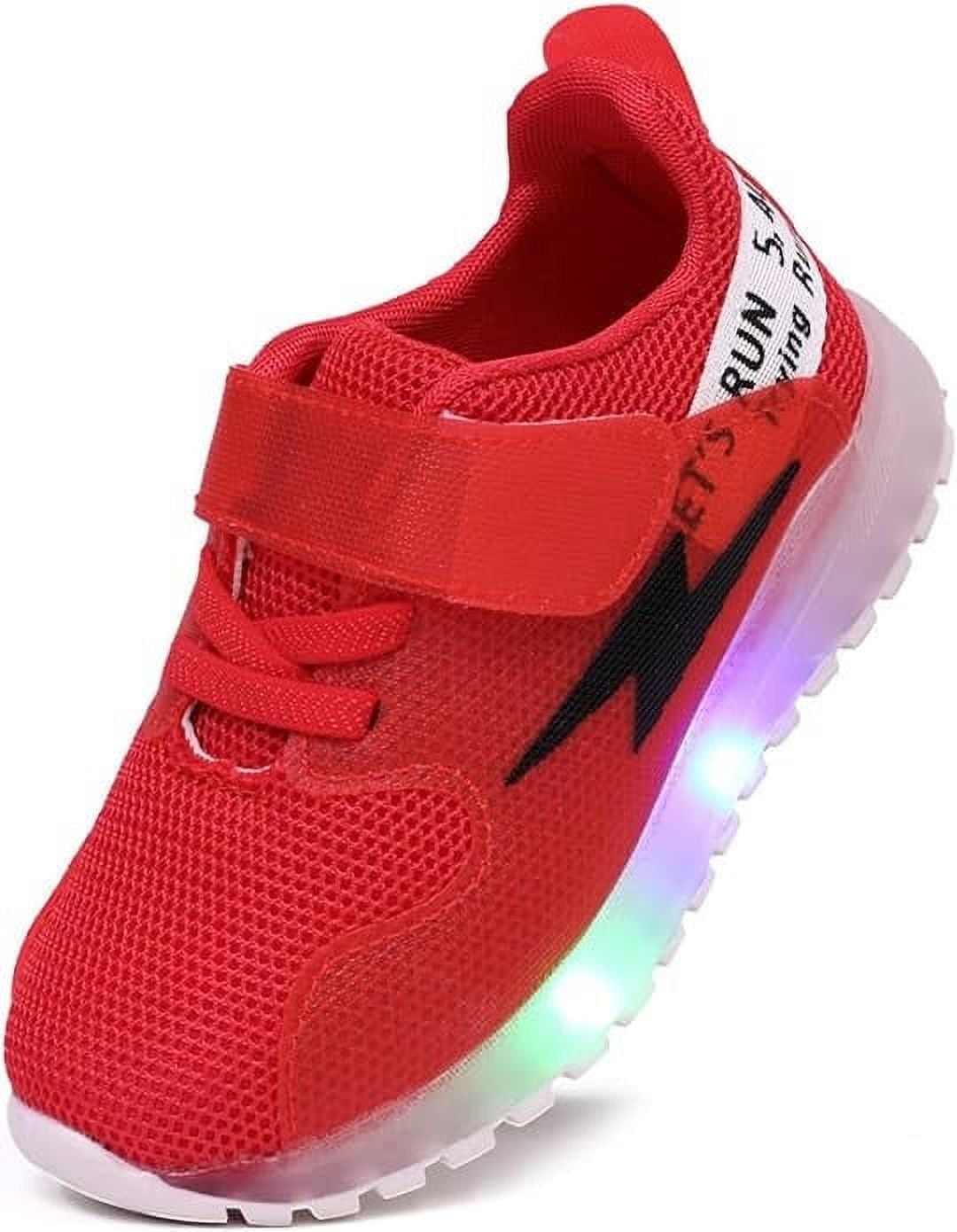 PatPat Girls Boys Light Up Shoes Slip On Breathable Lightweight Sneakers Tenning Walking Back to ...