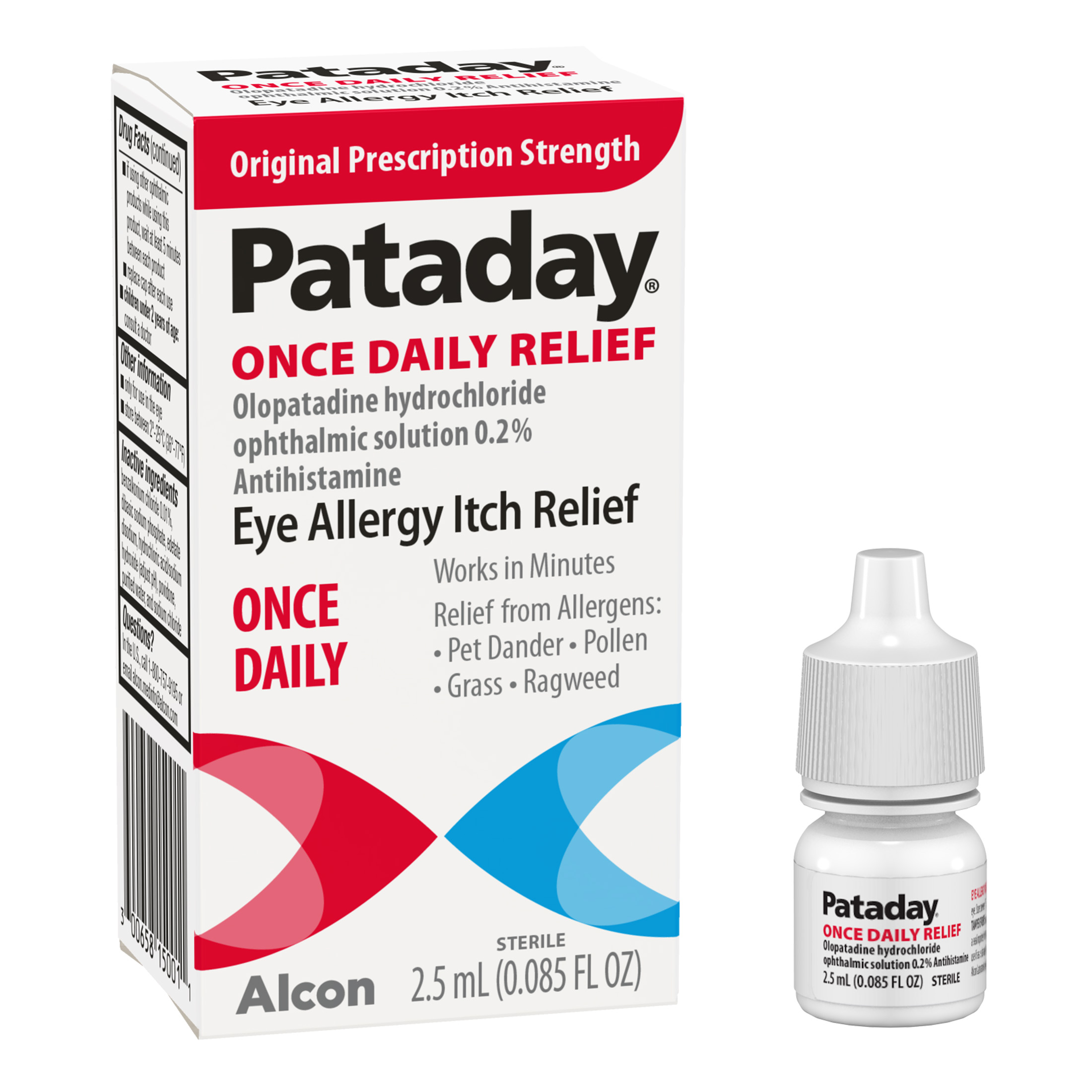 Pataday Once Daily Extra Strength Eye Care Allergy Relief Eye Drops, 2. ...