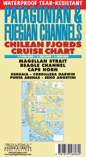 Pre-Owned Patagonian & Fuegian Channels Map: Chilean Fjords Cruise ...