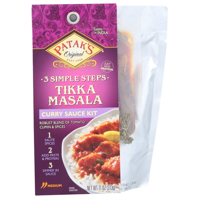 Patak's 3 Simple Steps Curry Sauce Kit, Tikka Masala - Walmart.com
