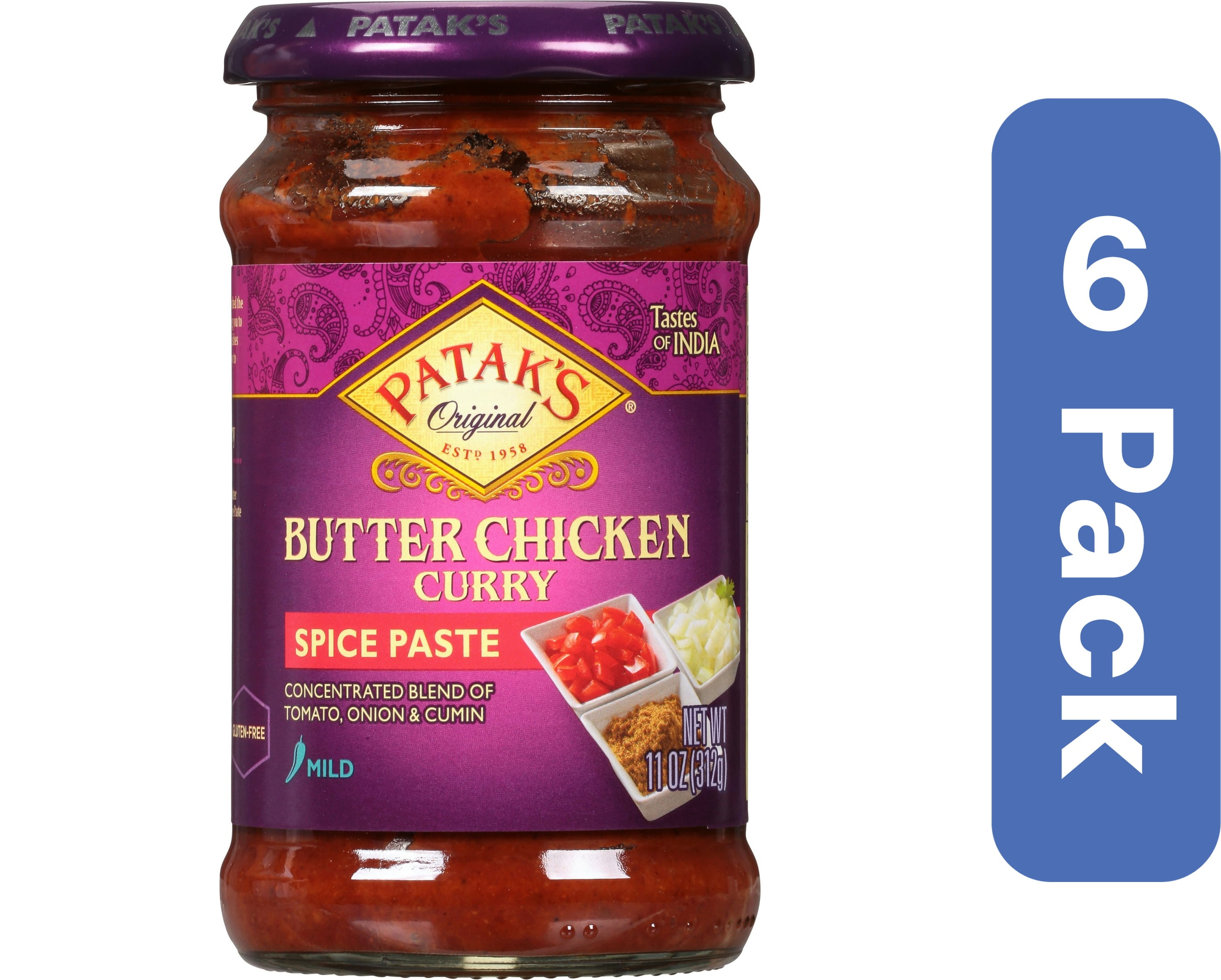 Patak's Butter Chicken Paste 11 oz (Pack Of 6) - Walmart.com