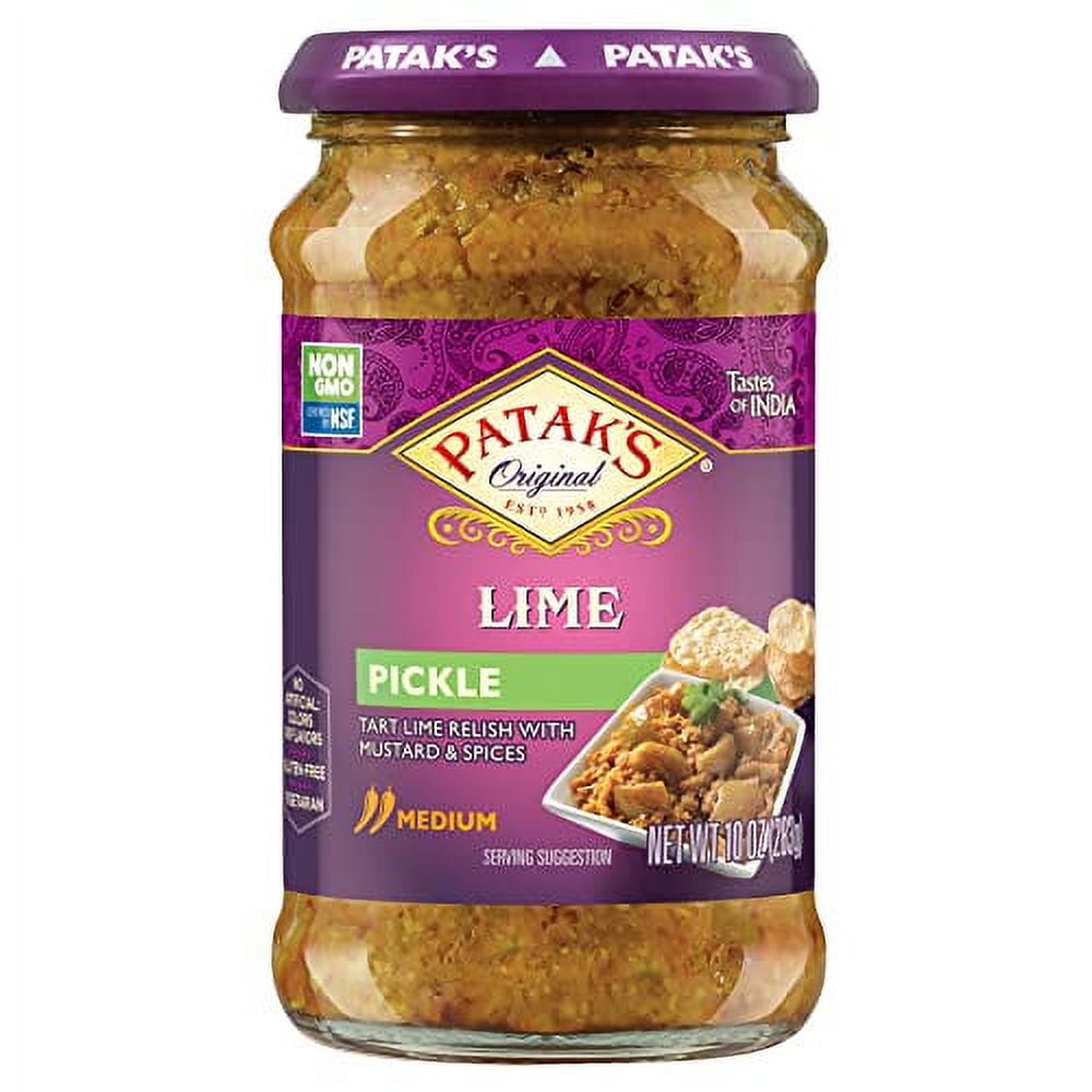 Patak's Lime Pickle- 10 Oz (Pack of 3) – With Limes, Turmeric ...