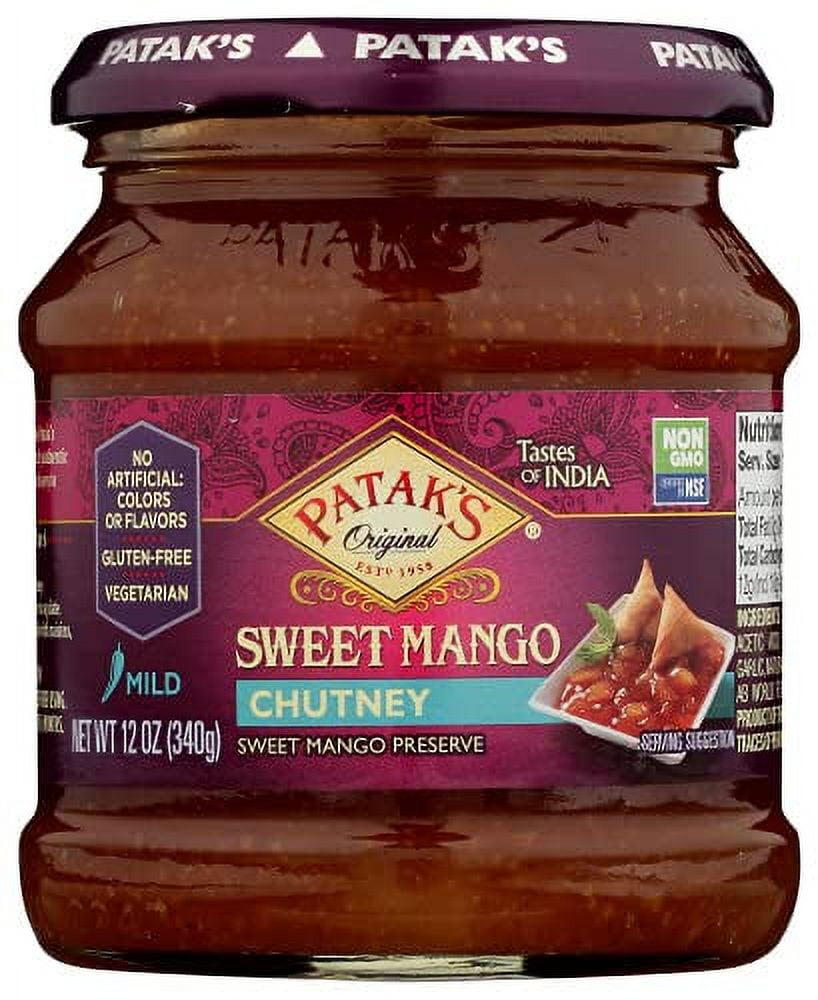 Patak's Sweet Mango Chutney, Mild Blend of Mangos & Spices, Gluten Free ...