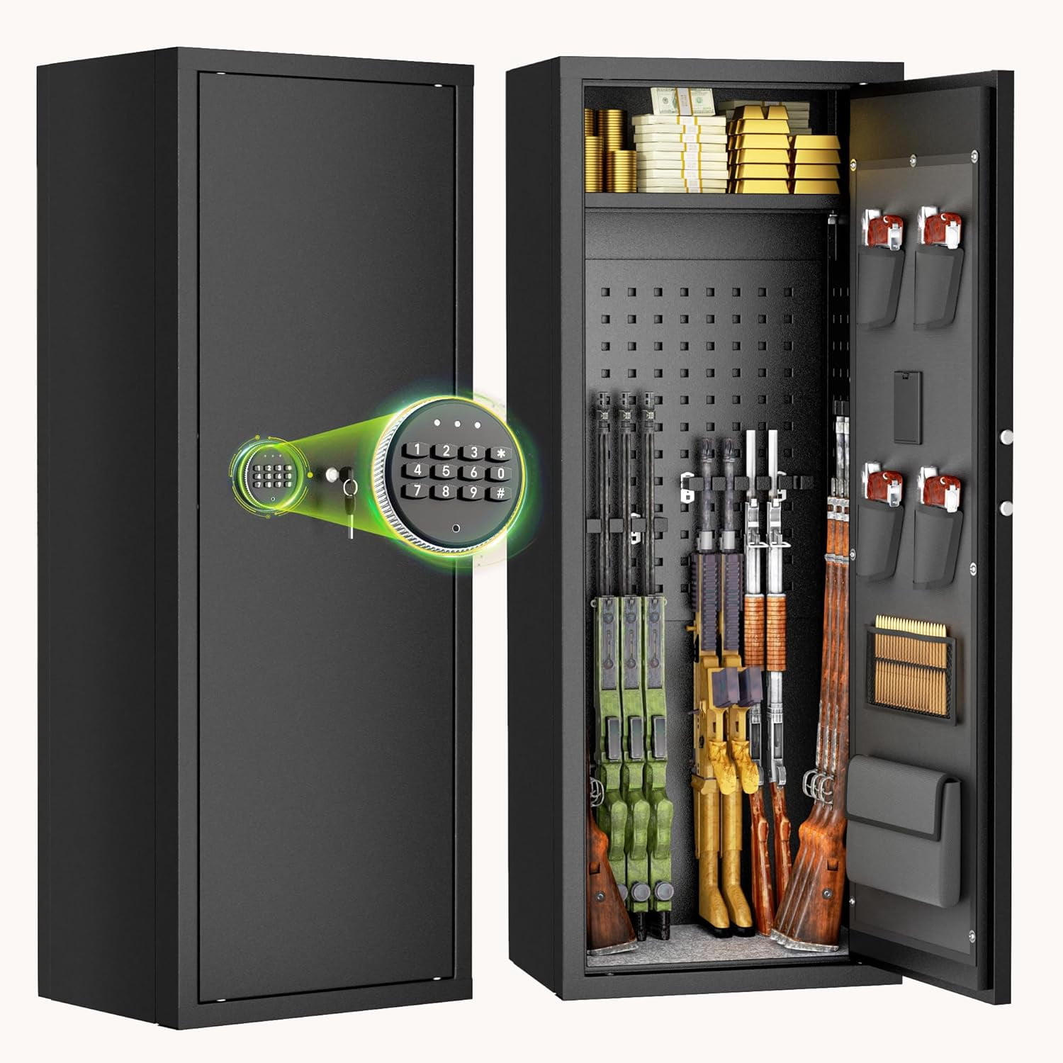 Pataku 10-12 Gun Safe for Rifles and Pistols, Quick Access Gun Safes ...