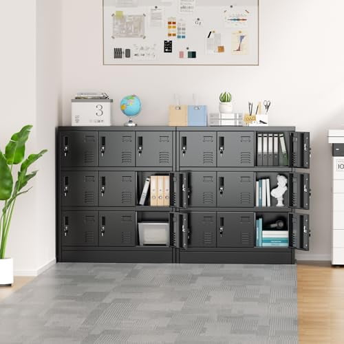 Pataku Lockers for Employees, Black Lockers with Lockable Doors, Sports ...