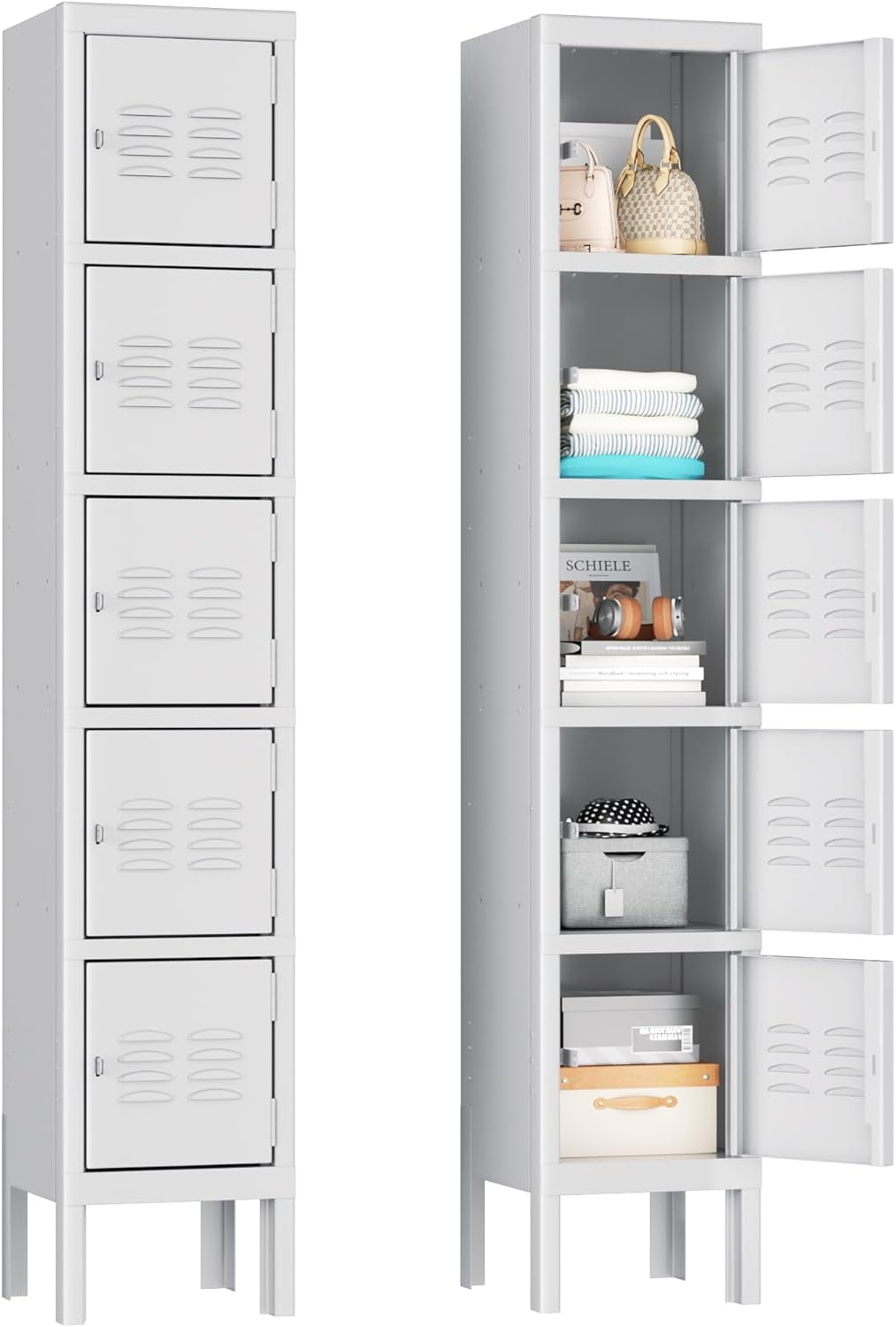 Pataku Lockers for Employees, Grey Lockers with Lockable Doors, Sports ...