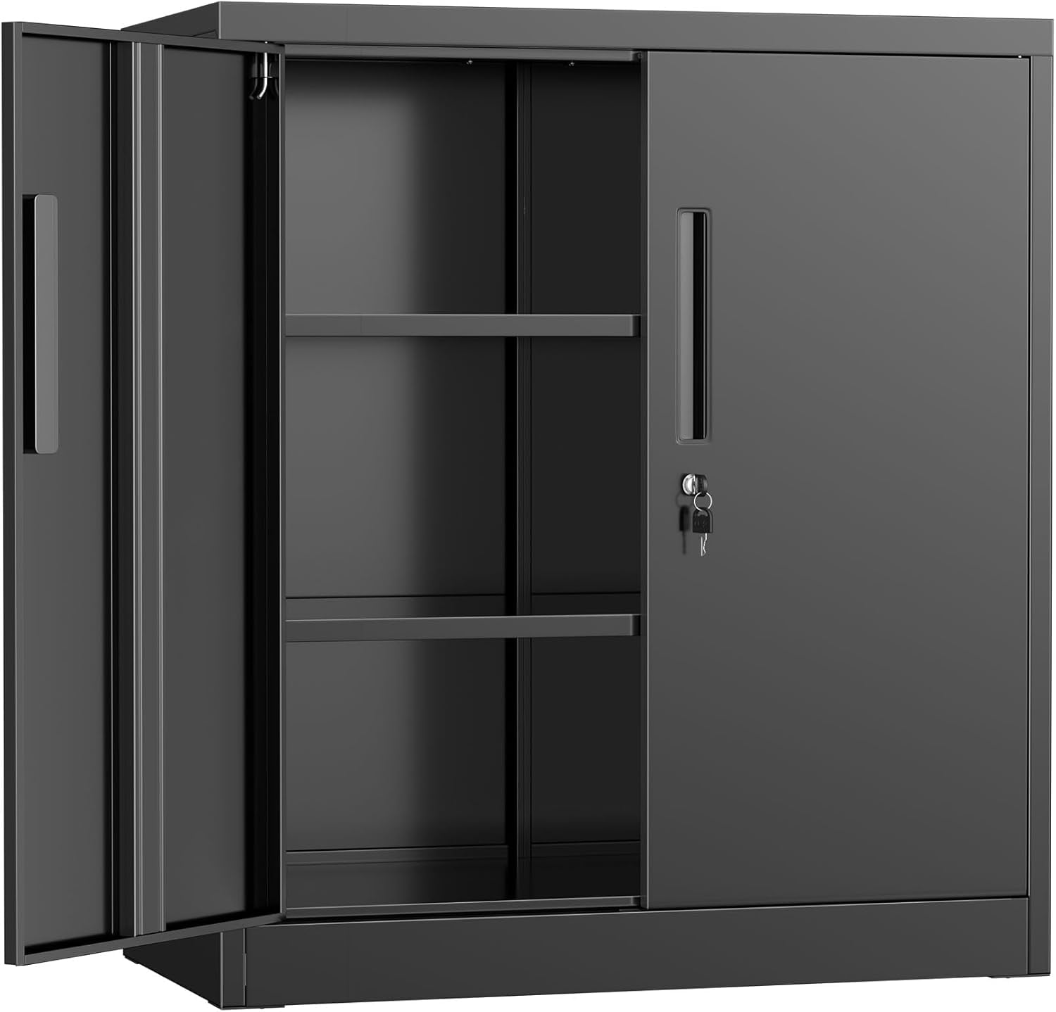 Pataku Metal Storage Cabinet, Garage Cabinet with Doors and Shelves 36 ...