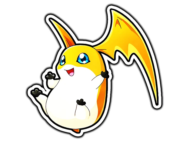 Patamon Waterproof Sticker Phone Decal Water Bottle Stickers Car Decals ...