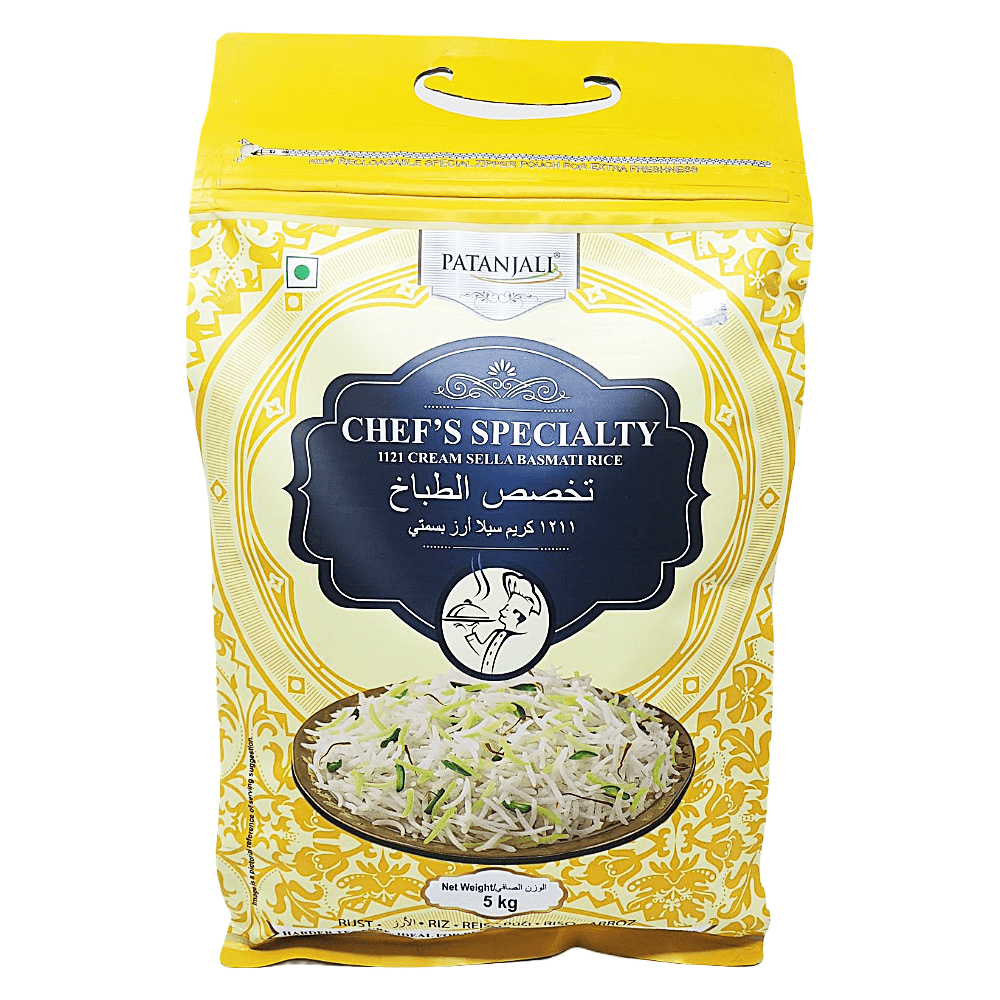 Patanjali Cream Sella Basmati Rice: Cooks Up Separate & Fluffy (11 lbs ...