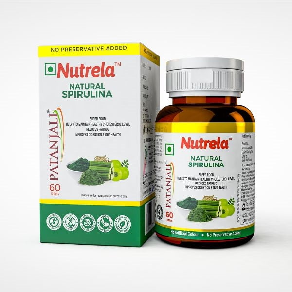 Patanjali Nutrela Natural Spirulina 60 Tablet - Walmart Business Supplies