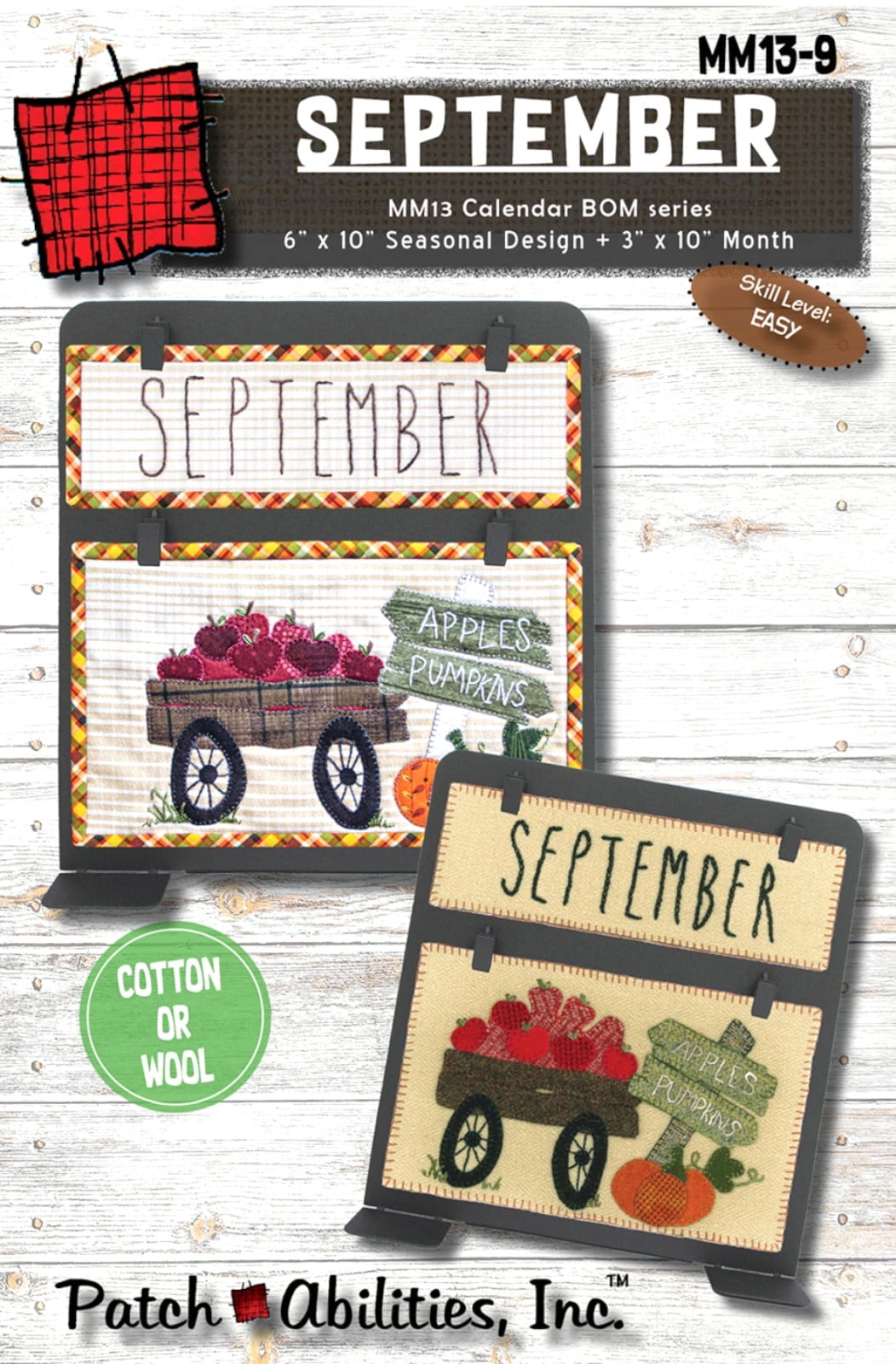 Patch Abilities September Calendar Series Block of the Month MM13-9 ...