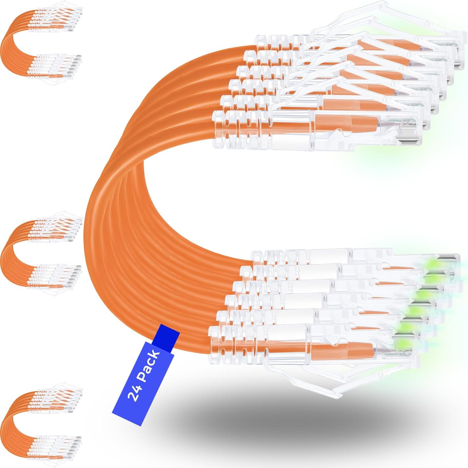 Patch Cables Cat6/ Cat6A 2Ft (24 Pack) Slim, Cat6A Ethernet Patch Cable ...