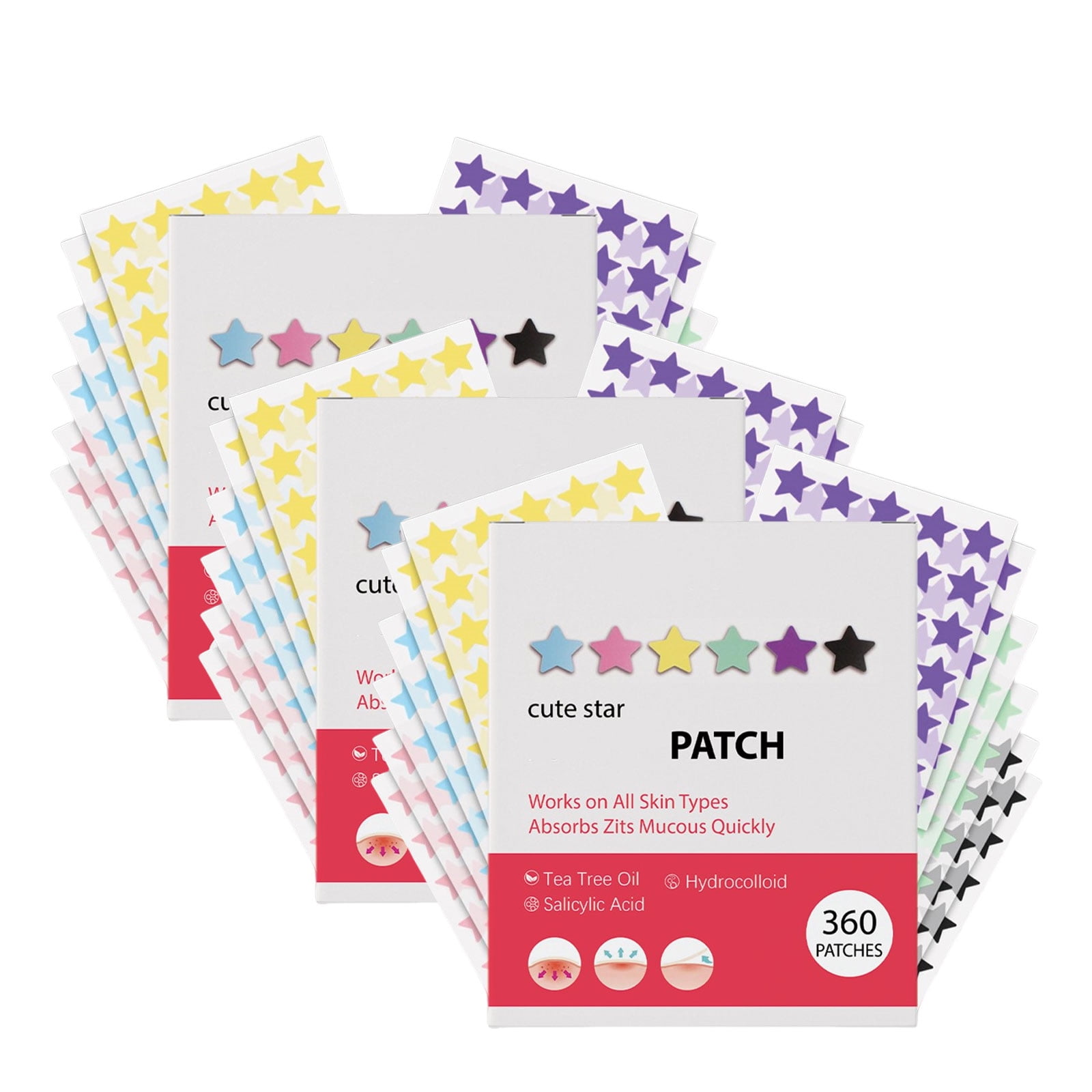 Patch Color Hide Printing Patch Pimple Patches for Face w/Hydrocolloid ...