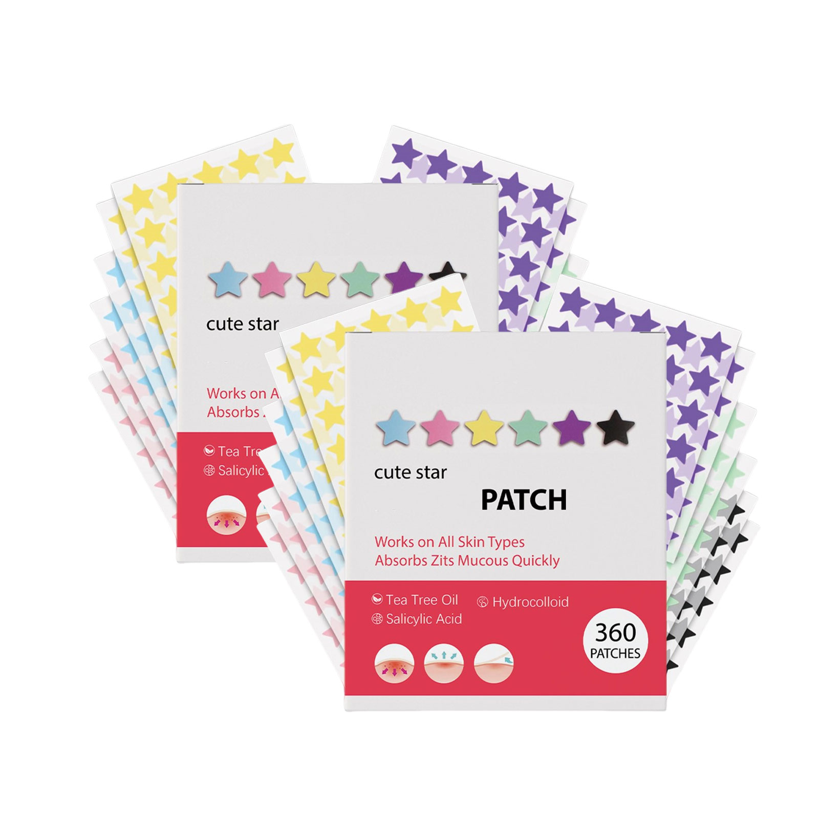 Patch Color Hide Printing Patch Pimple Patches for Face w/Hydrocolloid ...