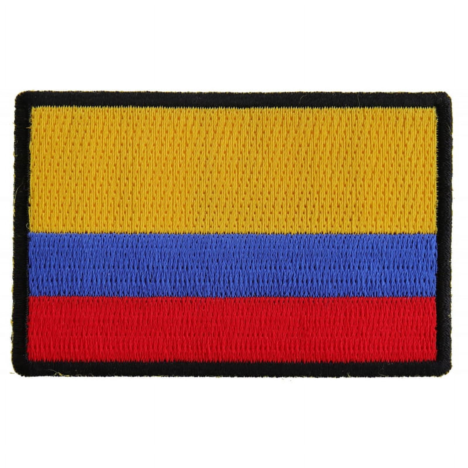 Patch, Embroidered Patch (Iron-On or Sew-On), Columbian Colombia Flag Patch, 3" x 2" - Walmart.com