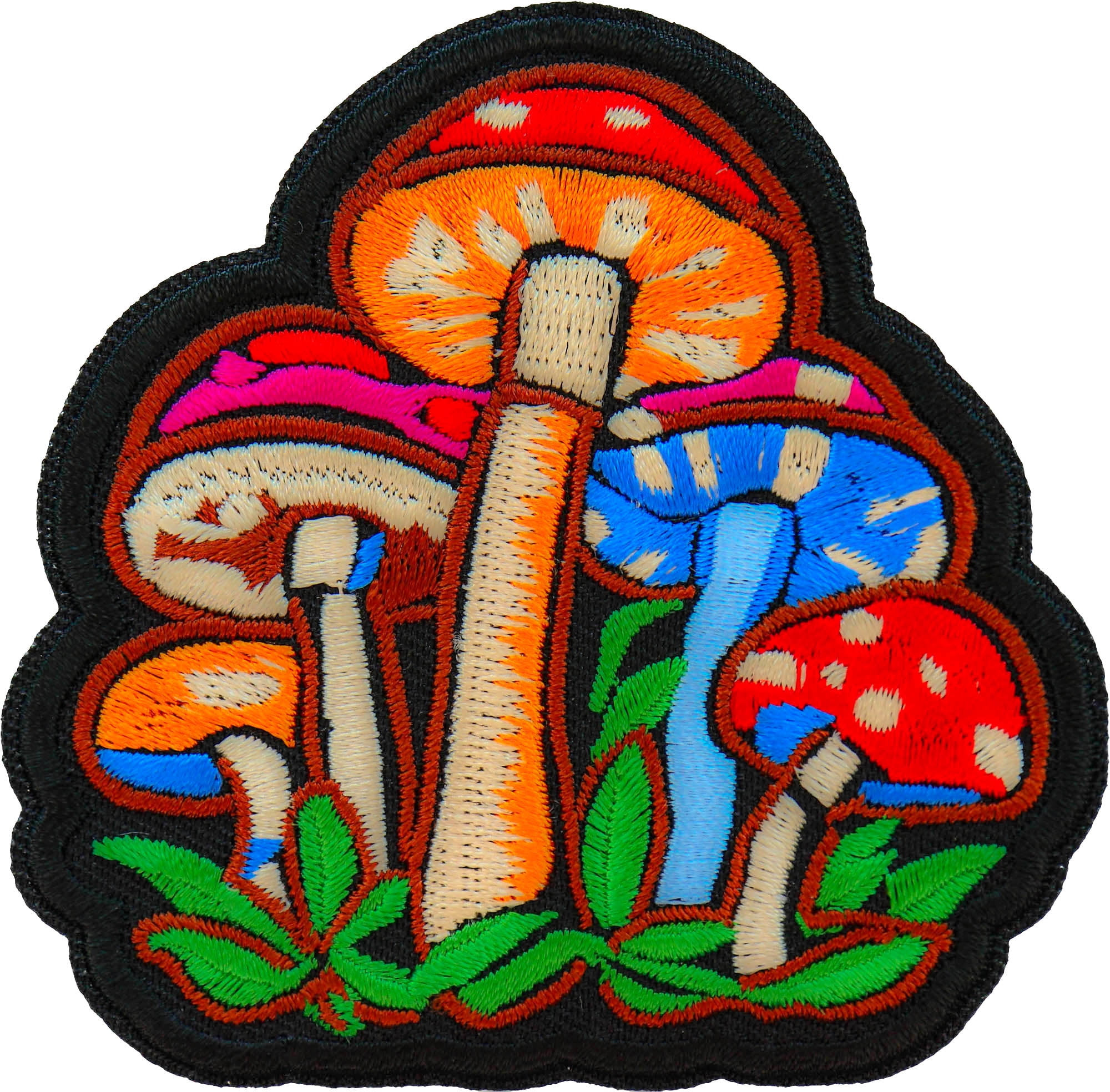 Patch, Embroidered Patch (Iron-On or Sew-On), Magic Mushrooms Patch ...