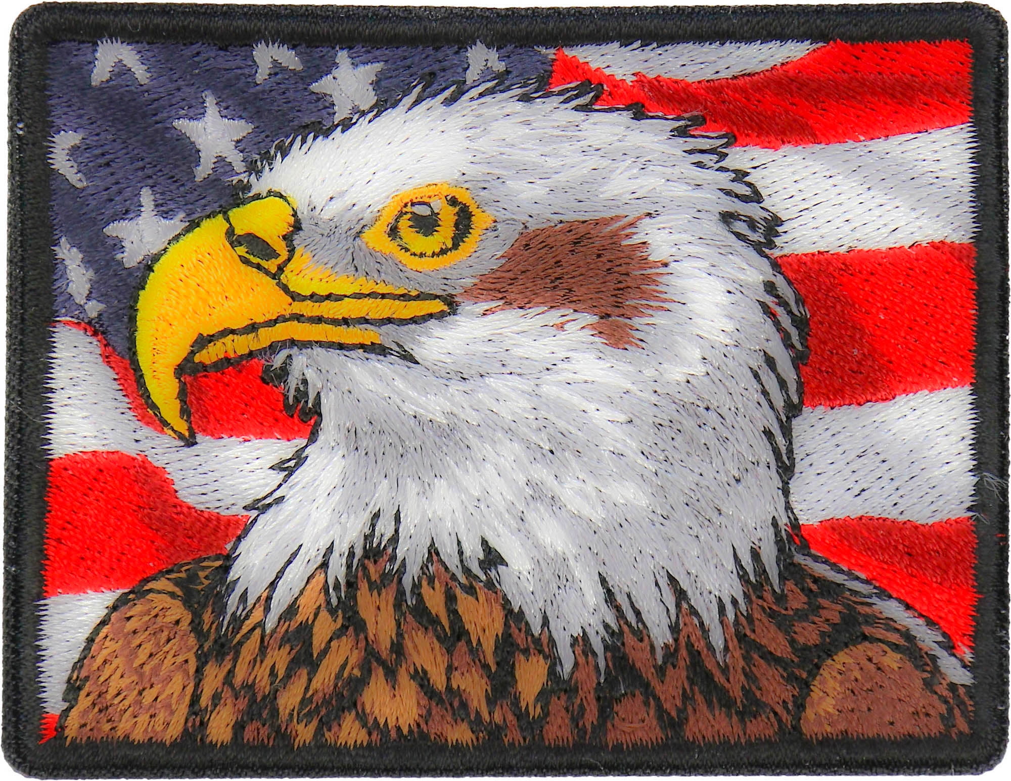 Patch, Embroidered Patch (Iron-On or Sew-On), Patriot Eagle Flag Patch, USA Pride Military ...