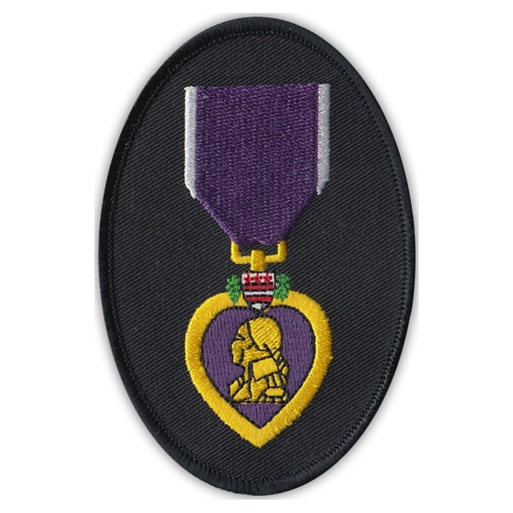 Patch, Embroidered, Purple Heart Medal Ribbon, 2.5" x 4" - Walmart.com
