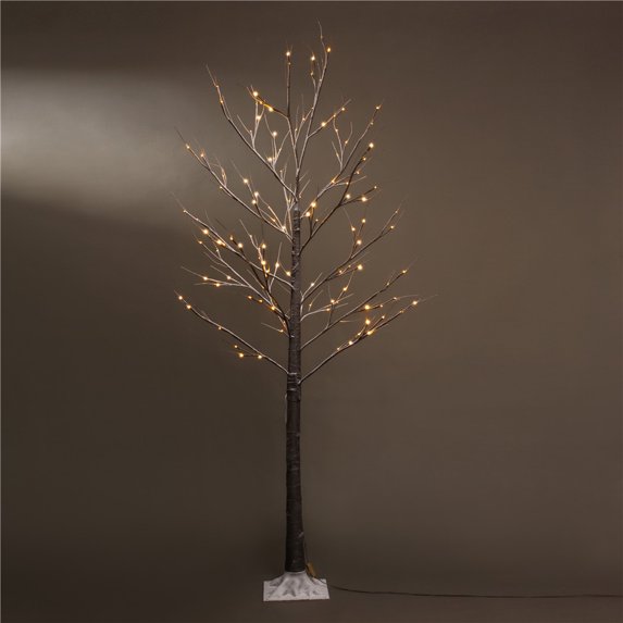 Patch Magic 7 ft. Brown Artificial Snow Lighted Christmas Tree with 120 ...