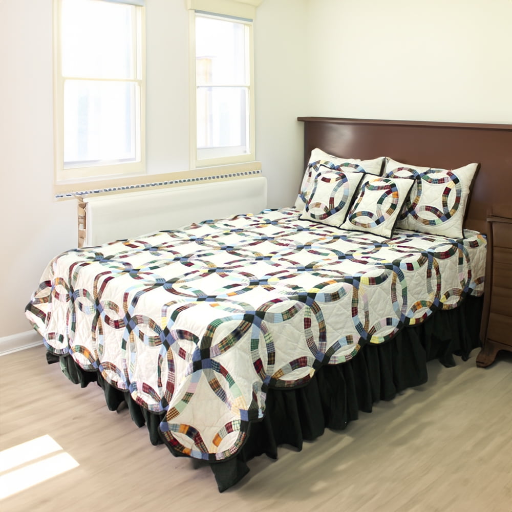 Patch Magic Quilts Cream Stone Wall Quilt, Hand cut and Patchwork ...
