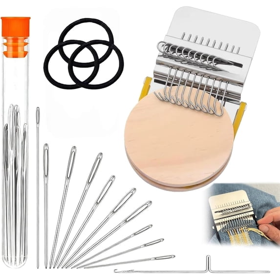 Patch Maker Loom 2.0 Kit - Knit Patch Kit & Darning Loom for Beginners ...