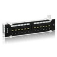 Patch Panel 12 Port Cat6 10G Support, Network Patch Panel UTP 10-Inch ...