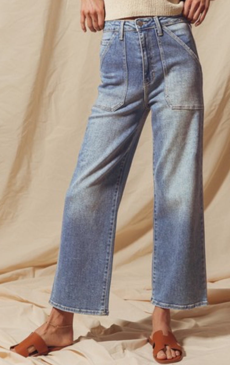 Patch Pocket Denim Jeans - Walmart.com
