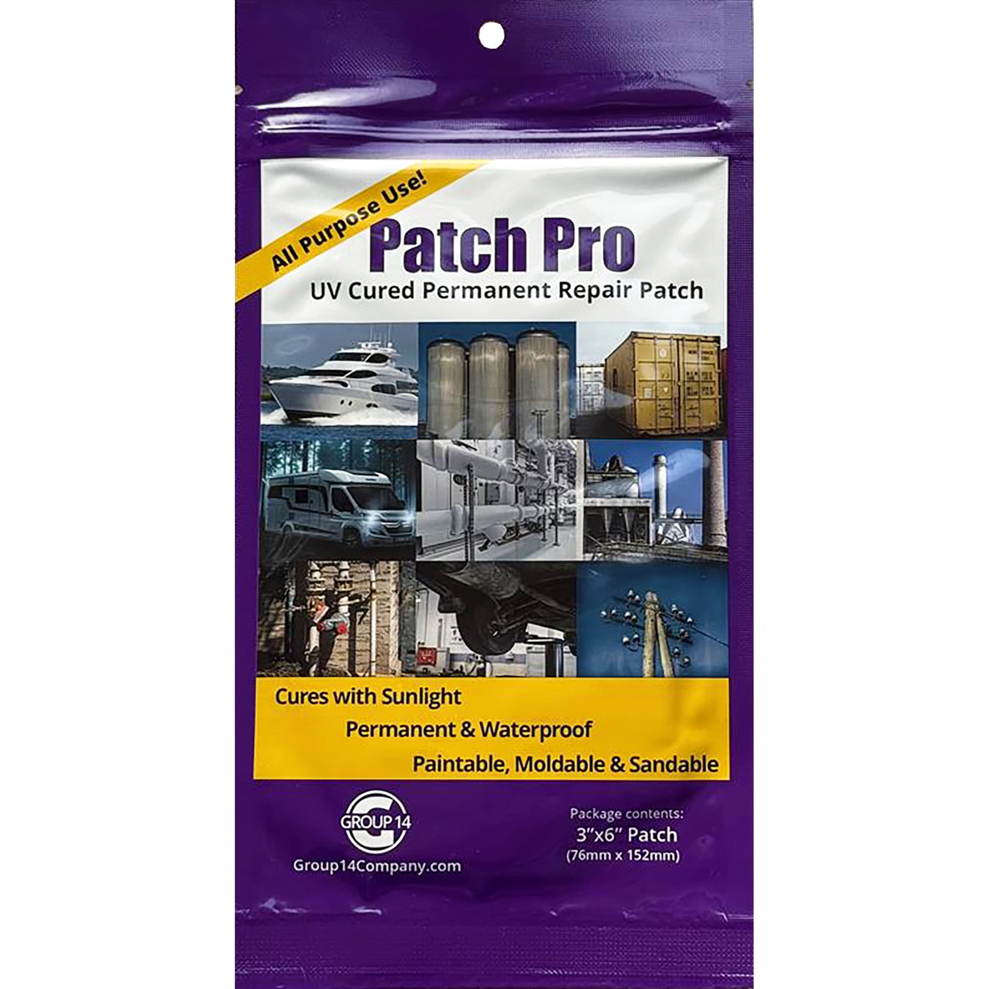Patch Pro – 3x6" All-Purpose Repair Patch for Wood, Metal, Plastic ...