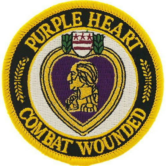 purple heart combat wounded round patch military gifts patches for ...
