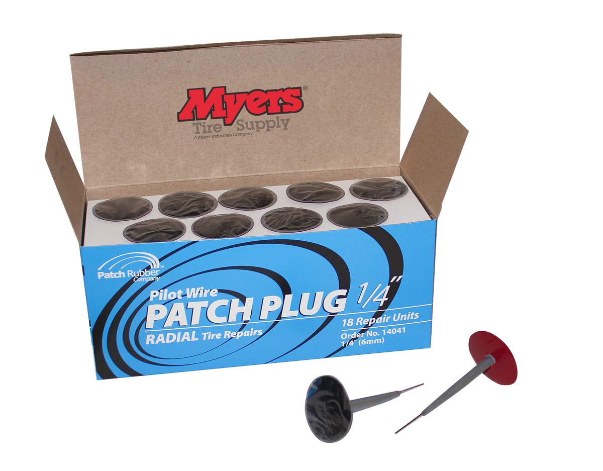 Patch Rubber Company 14041 1/4-Inch Pilot Wire Patch Plugs with 1-3/4 ...