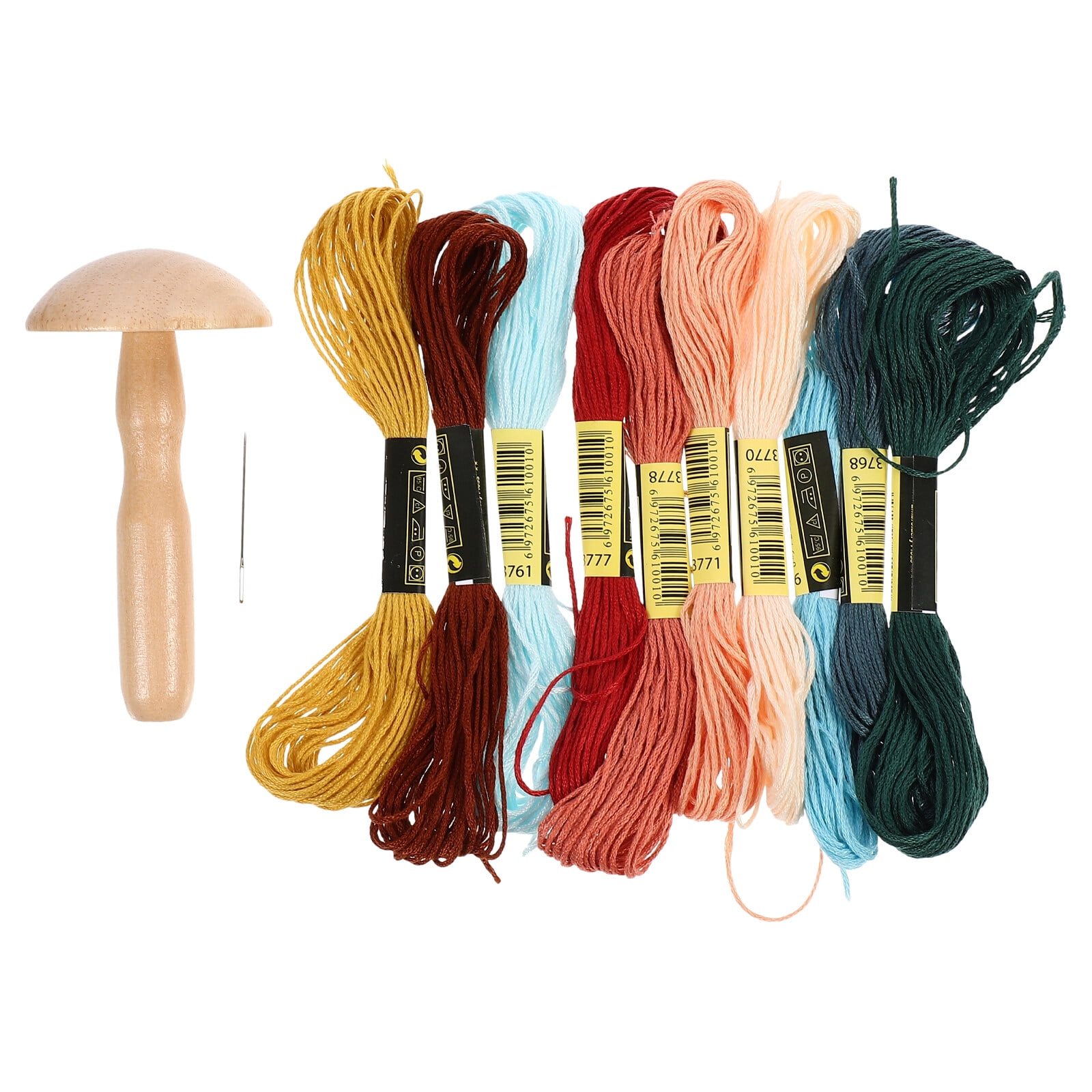 Patch Sewing Thread Small Mushroom Patching Tool Embroidery Kit Threads ...