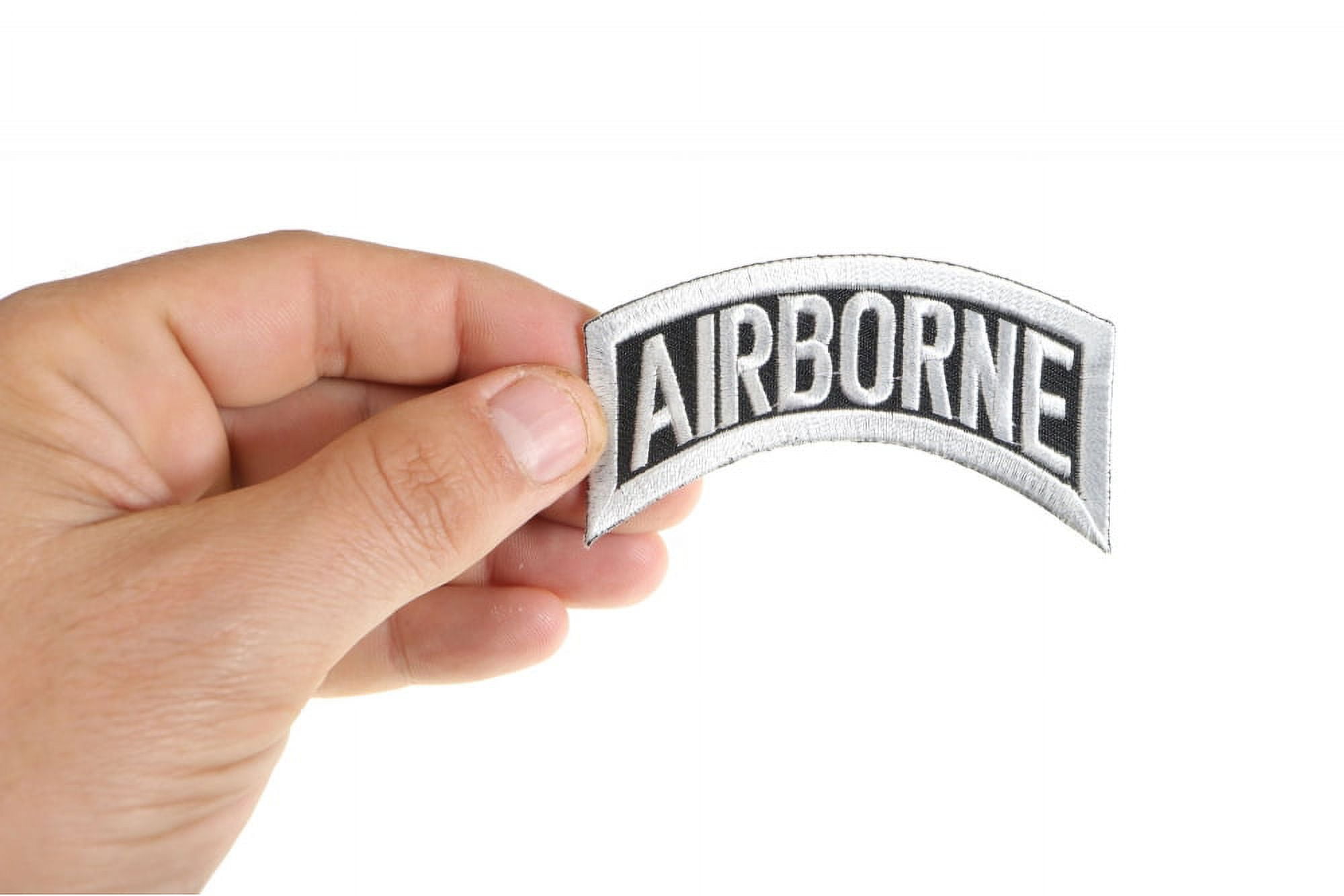 Patch, Small Embroidered Rocker (Iron-On or Sew-On), Army Airborne ...