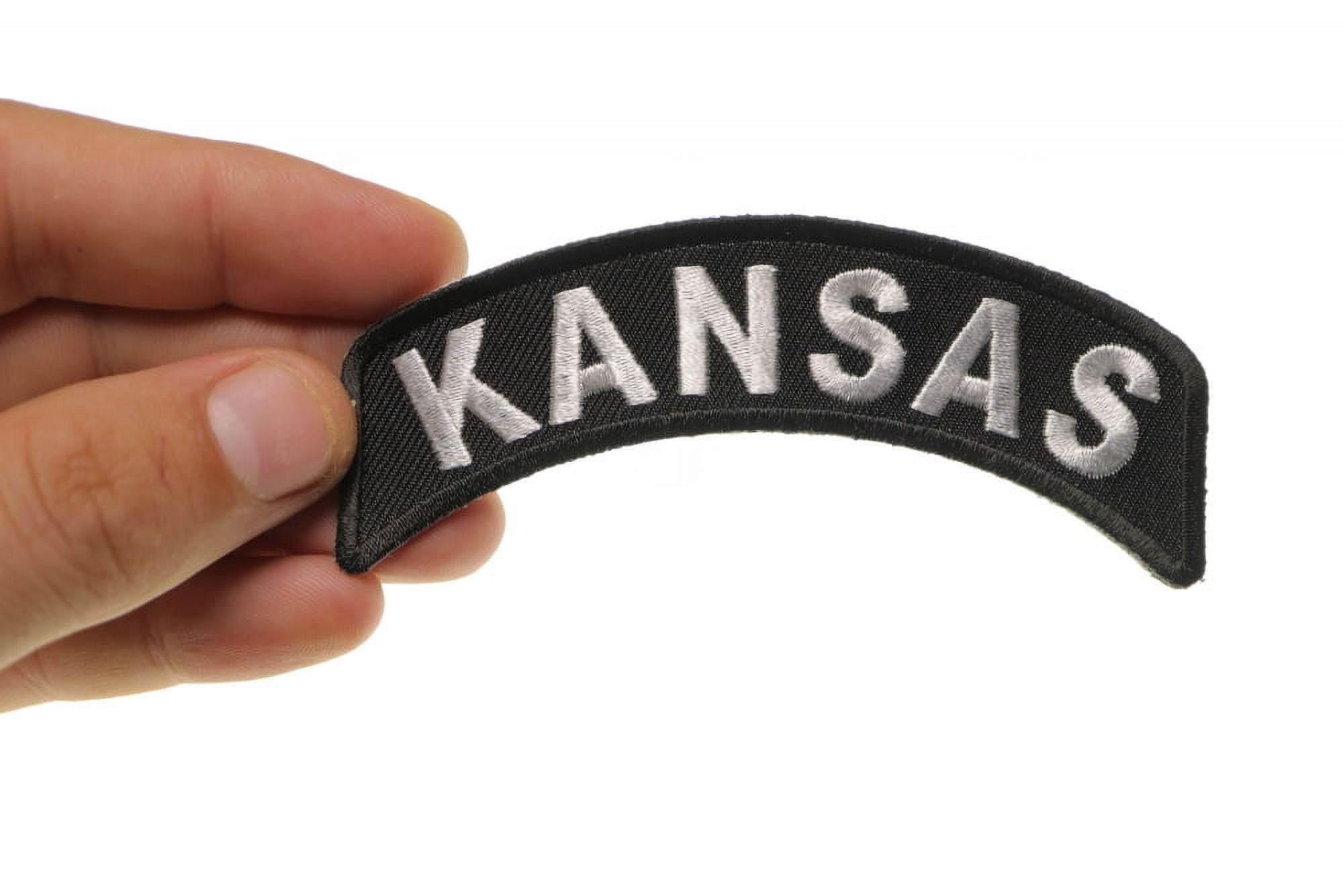 Patch, Small Embroidered Rocker (Iron-On or Sew-On), Kansas State Patch ...