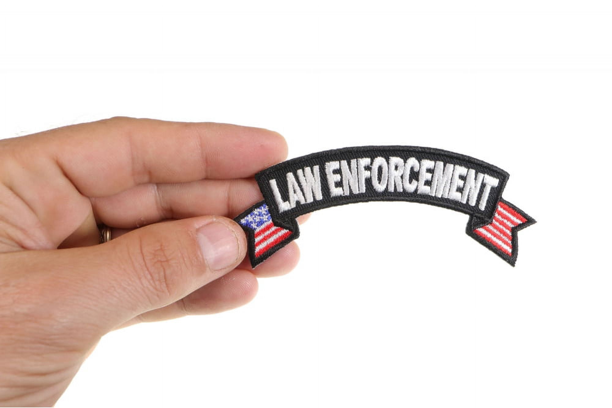 Patch, Small Embroidered Rocker (Iron-On or Sew-On), Law Enforcement ...