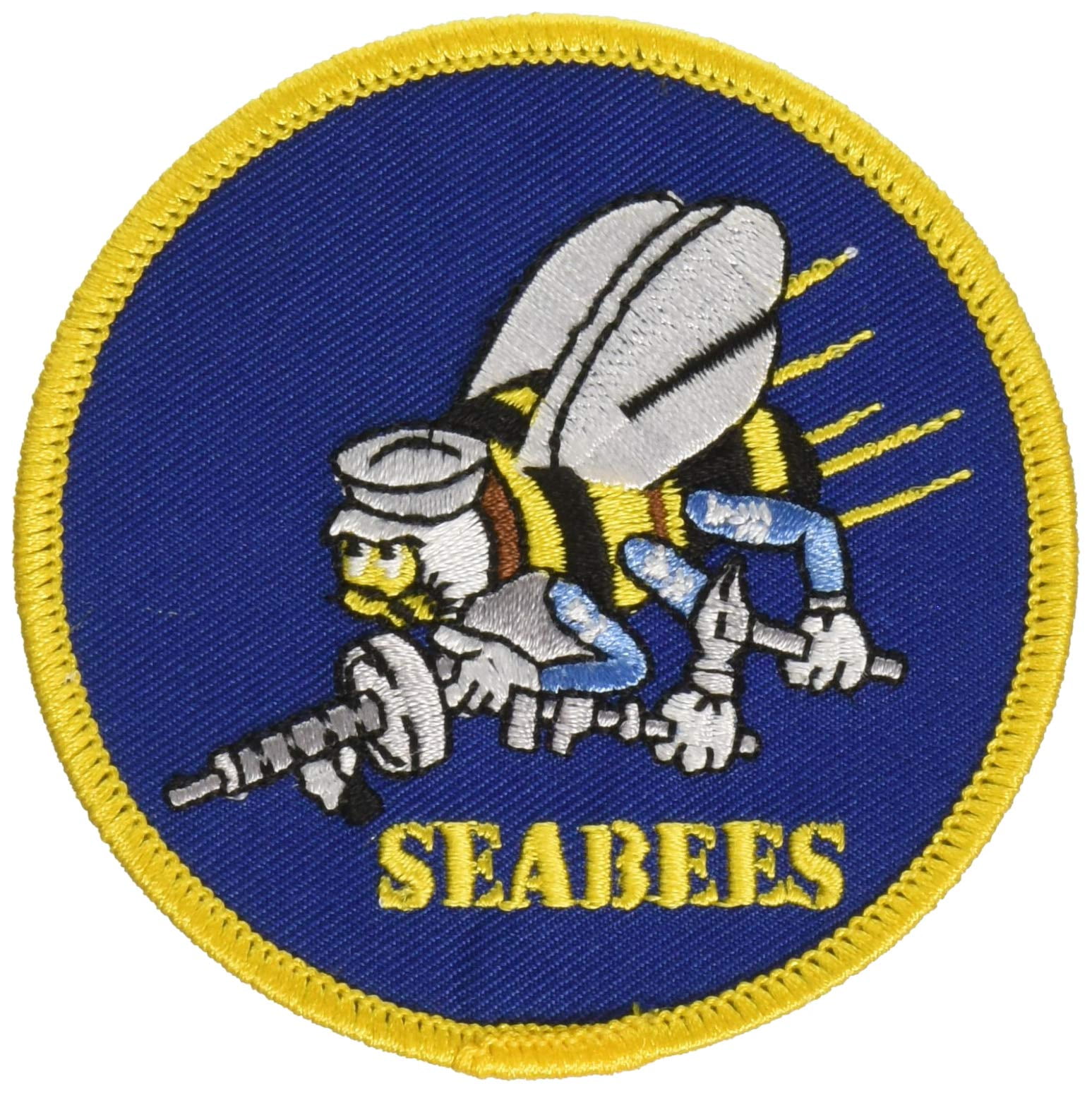 Patch USN, Seabees, Gold (3-1/16") - Walmart.com
