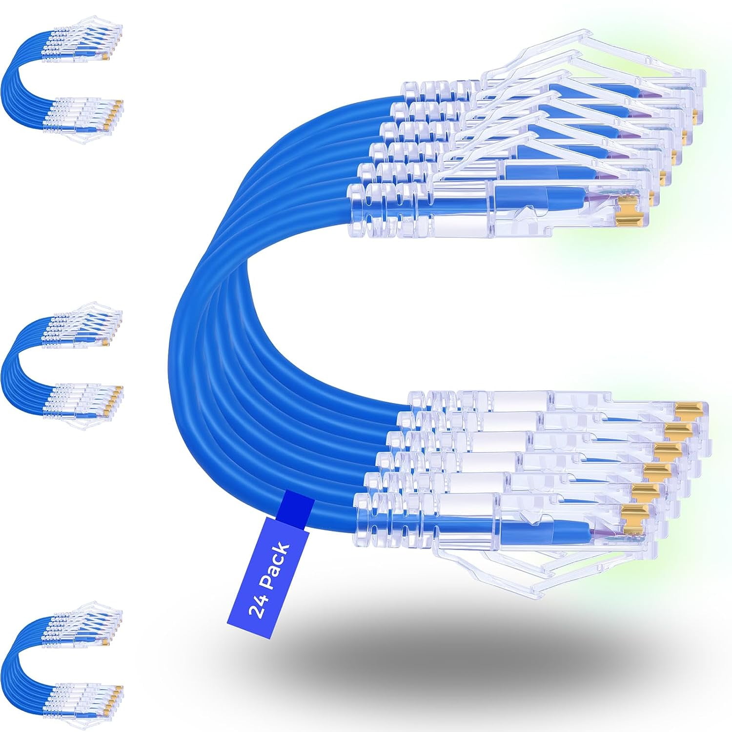 Patch s Cat6/ Cat6a 10ft (24 Pack) Slim Cat6a Ethernet Patch 10G ...