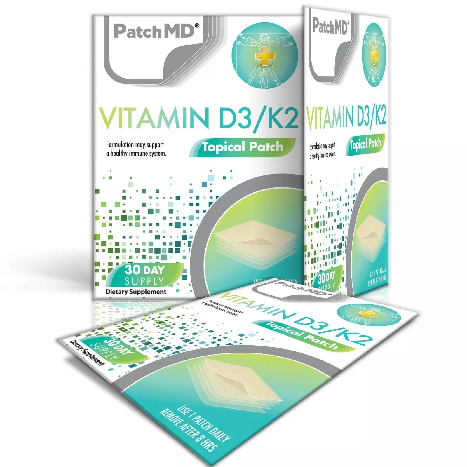 PatchMD_Vitamin_D3_/_K2_-_Patch_30-_Topical_Patches_-_PatchMD_New_Formula_! - Walmart.com