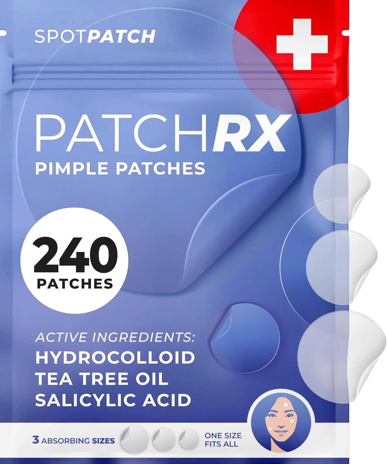 PatchRx Pimple Patches for Face (240 Patches), Hydrocolloid Acne ...