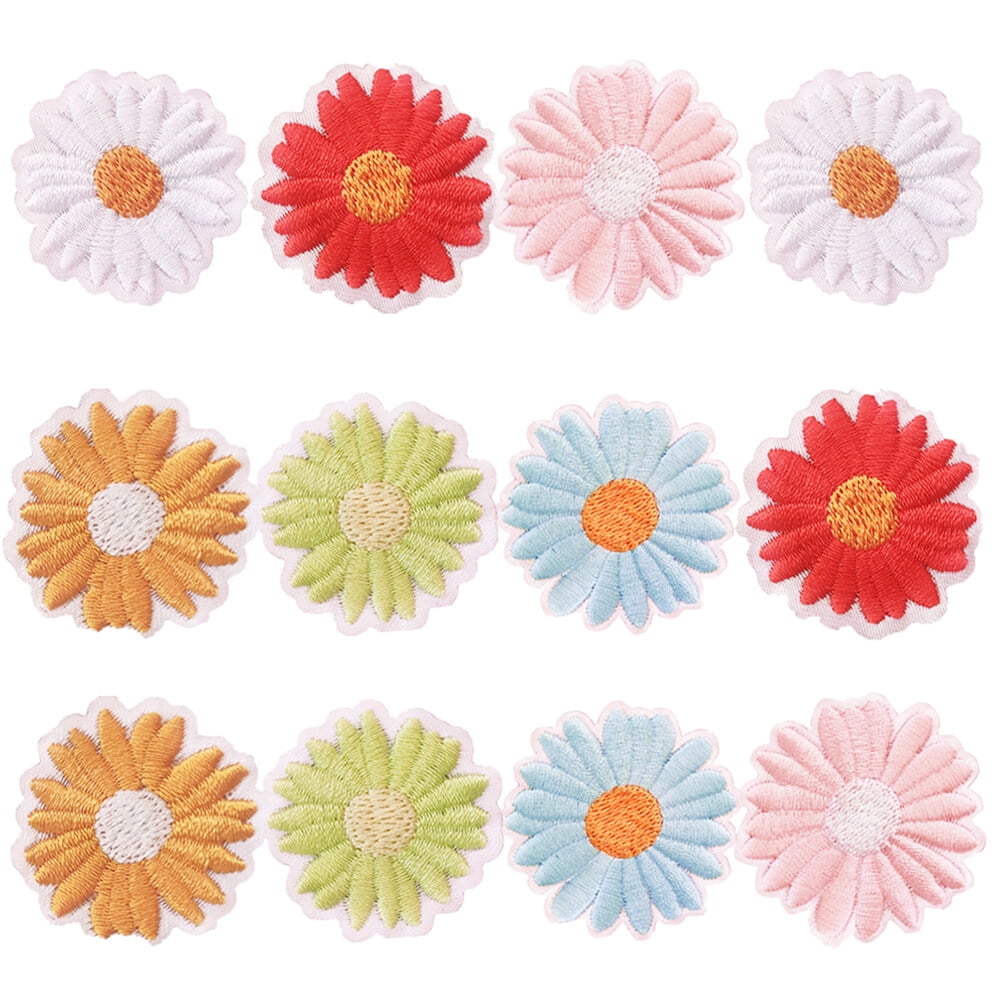 Patches Applique Daisies Sewing 3D Organza Clothes Diy Iron Craft Embroidery Flower Decorative ...