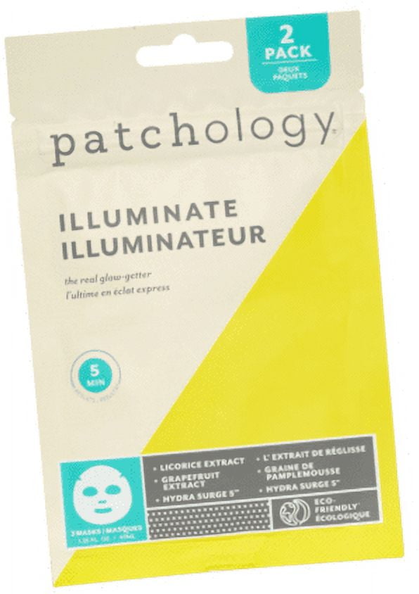 Patchology Illuminate Sheet Face Mask for Beauty Skincare, 2 Pack ...