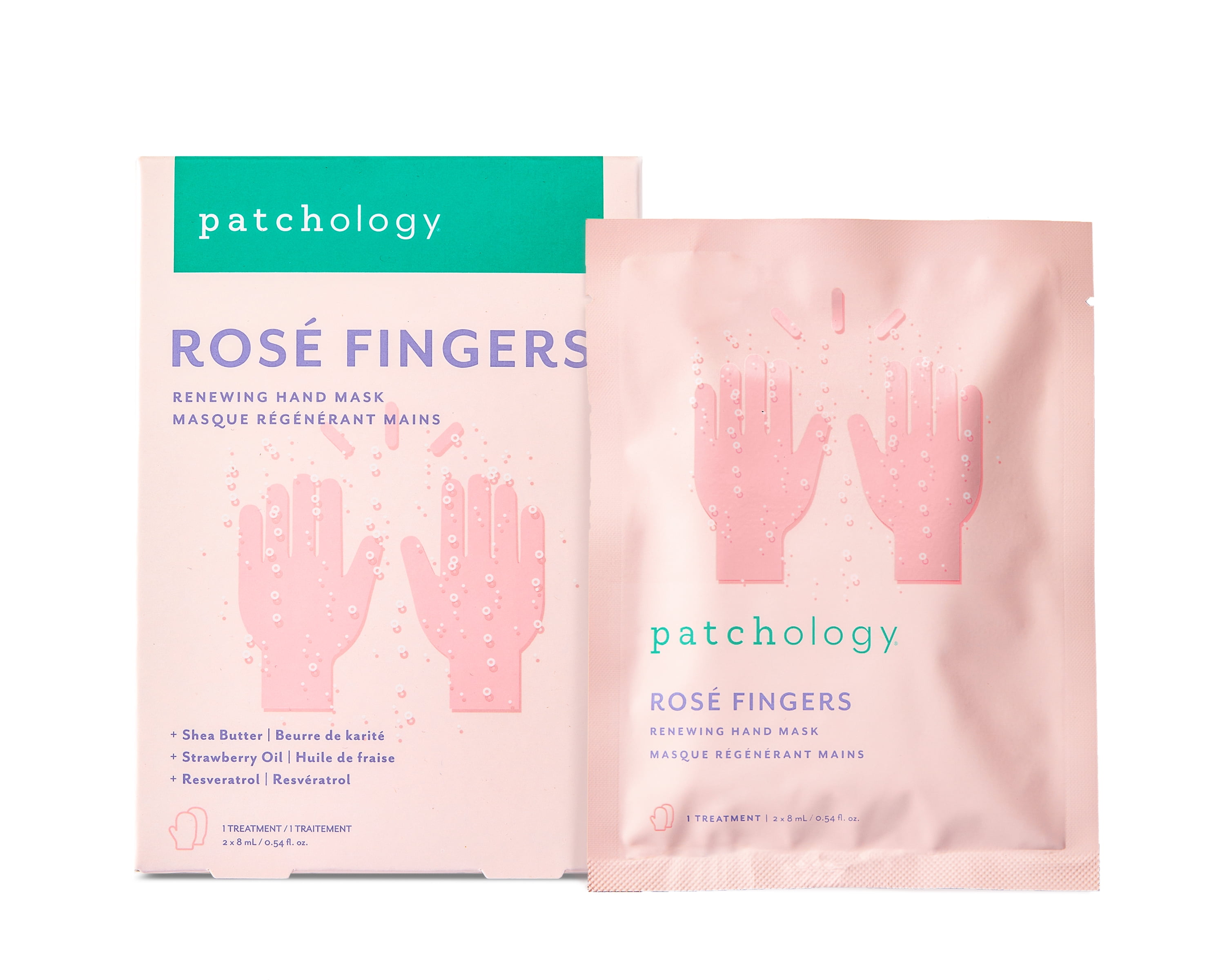 Patchology Rosé Fingers- Hydrating & Anti-Aging Hand Mask, Single ...