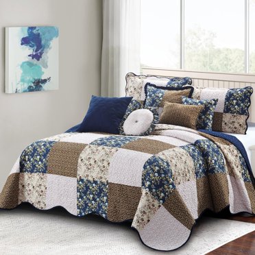 Levtex Home - Bertelli Navy Quilt Set - King Quilt and Two King Shams ...