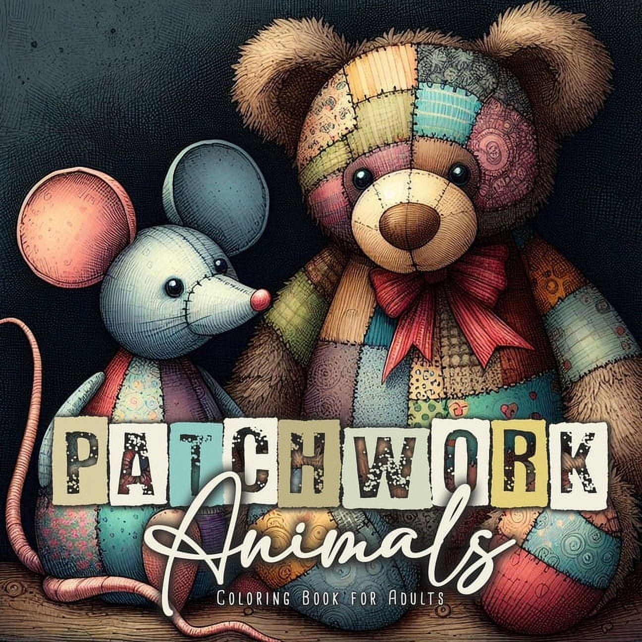 Patchwork Coloring Books Patchwork Animals Coloring Book for Adults ...
