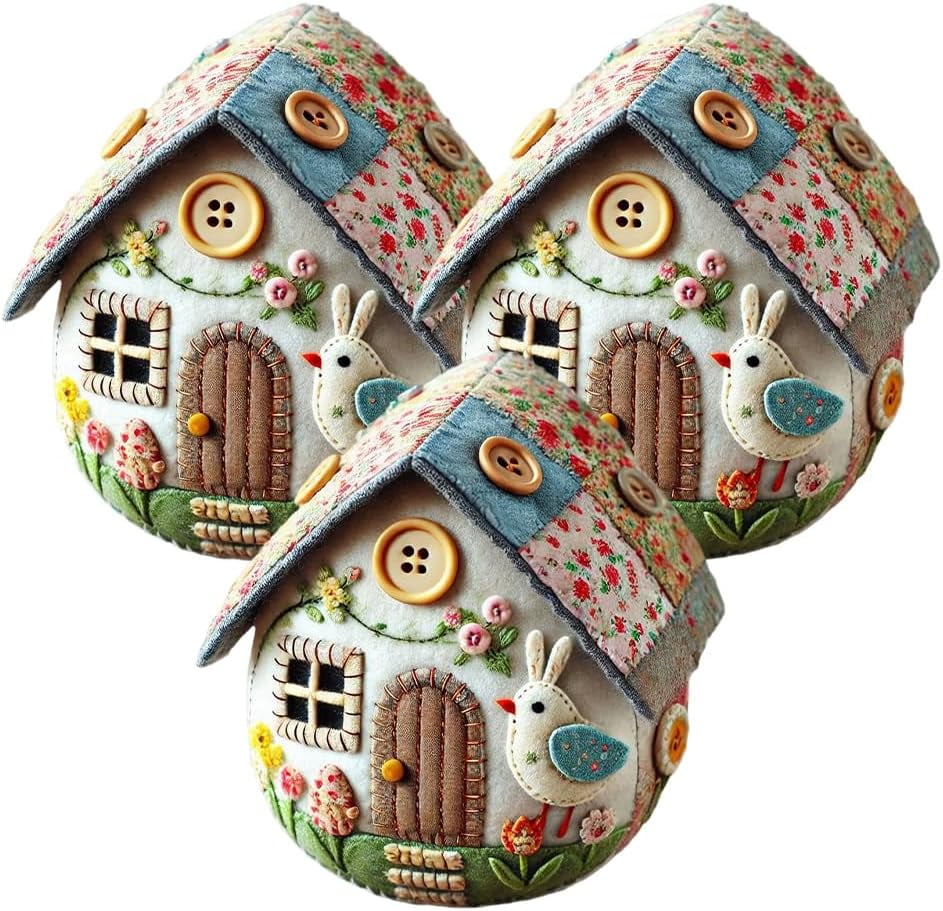 Patchwork Felt Egg House DIY Kit, 2025 New Patchwork Felt DIY Bunny House Craft Kit, Handmade ...