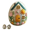 Patchwork Felt Egg House DIY Kit Felt Easter Eggs House Kit DIY Embroidery Felt Kit Holiday ...
