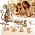 Patchwork Mouse DIY Kit - Handmade Sewing Craft Set with Floral Fabric ...
