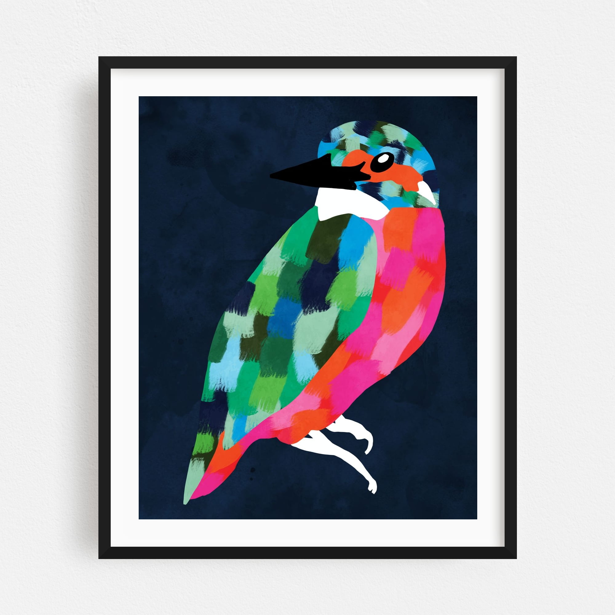 Patchwork Perfection - India Digital Art Bird Modern Art Psychedelic ...