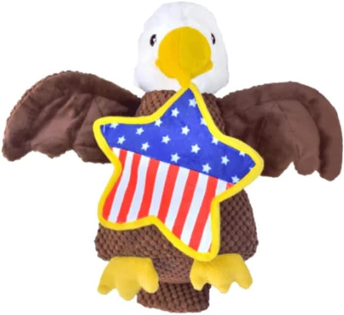 Patchwork Pet American Bald Eagle Dog Toy Premium Plush Detachable Star ...